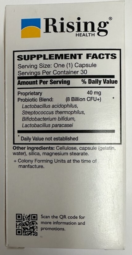 Risaquad Capsules, Probiotic Dietary Supplement 30 ea (Pack of 1 ...