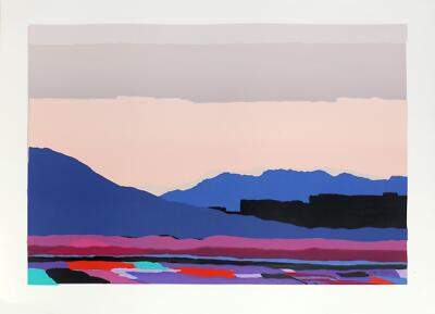 Joseph Grippi, Landscape in Blue and Purple, Monotype Screenprint ...