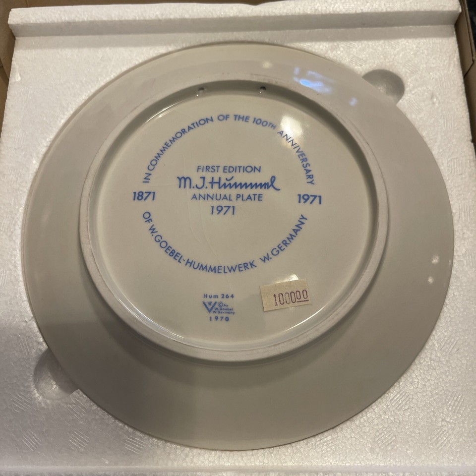 Hummel 1971 First Annual Plate "Heavenly Angel" First in Series Most ...