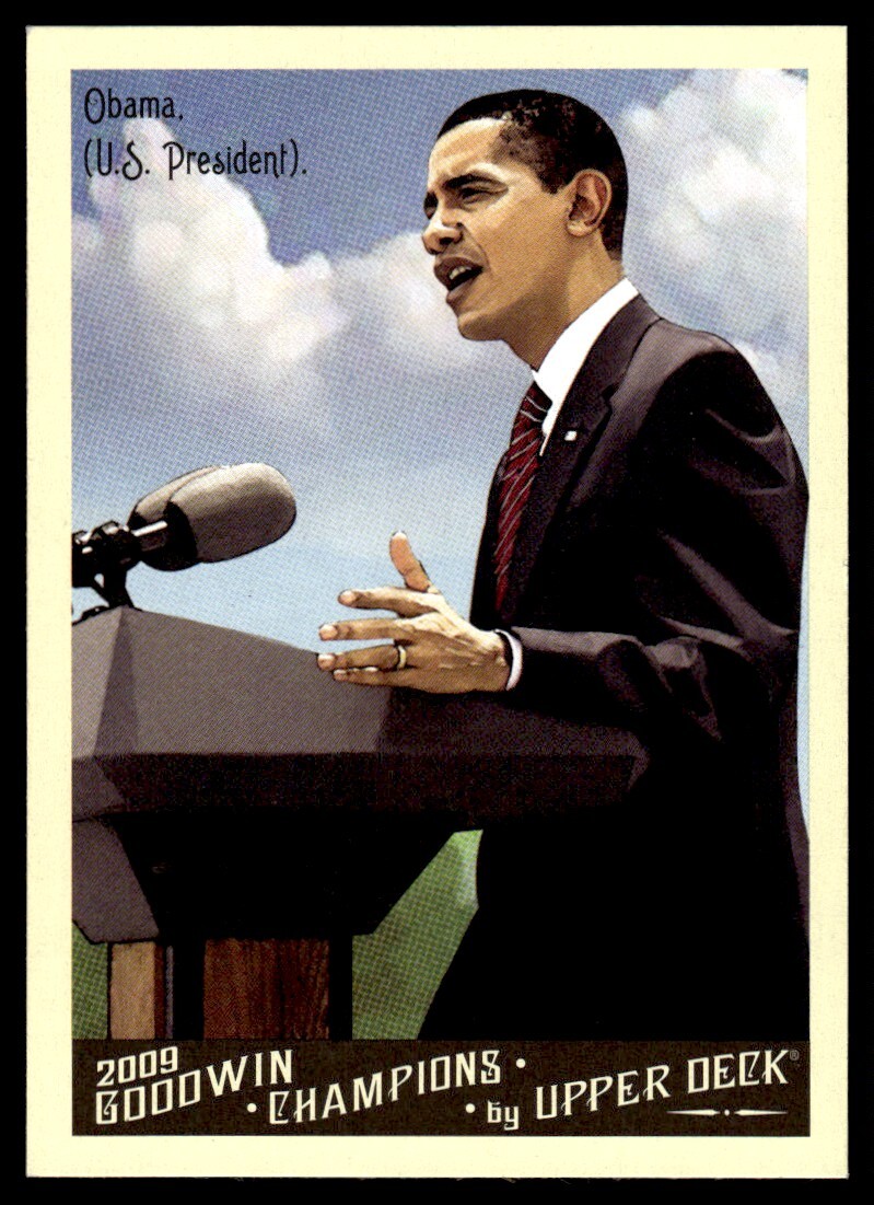2009 Upper Deck Goodwin Champions Barack Obama President #44A NM | eBay