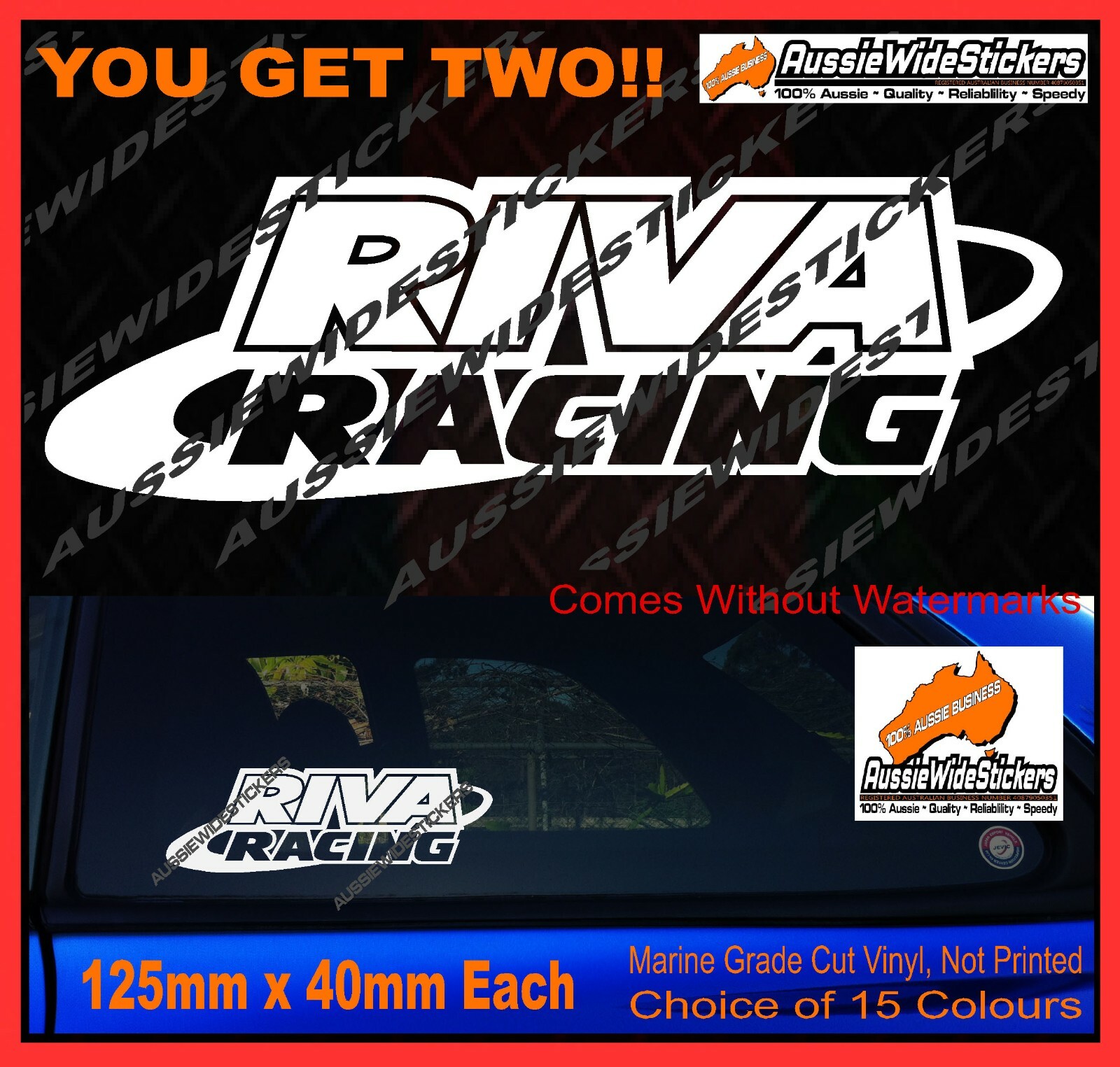 2X RIVA RACING SKIDOO Sticker Decals Car Drift Turbo 125mm each | eBay