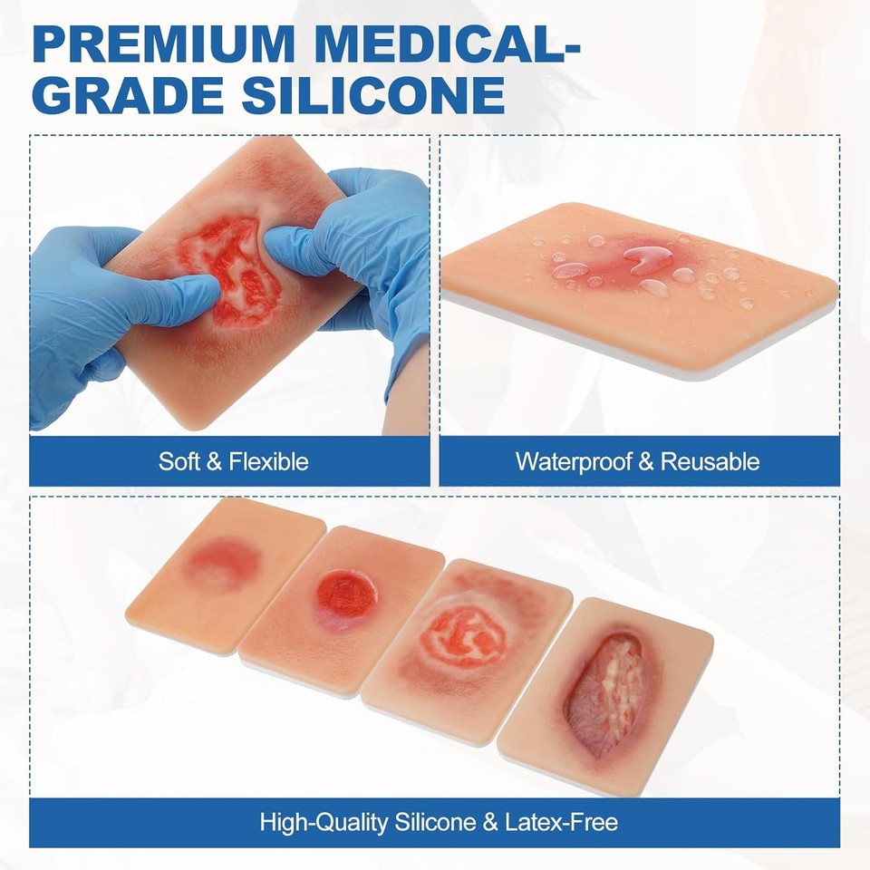 Pressure Ulcer Wound Model Stages I–IV: Silicone Decubitus Care ...