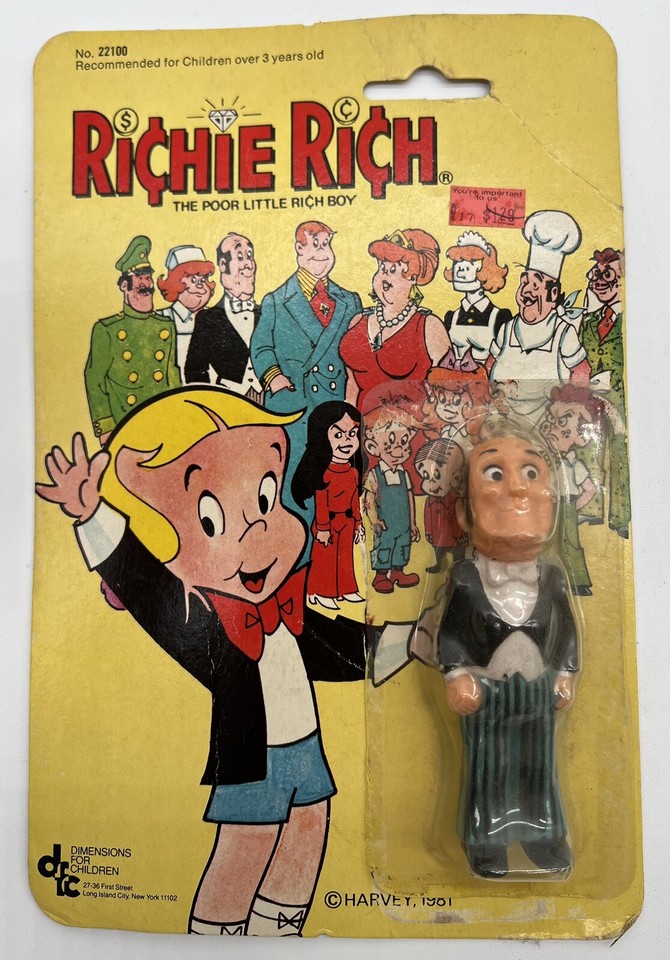 '81 Richie Rich Figures Lot of 6! Richie, Gloria, Reggie, Irona, Dollar ...