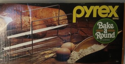 Vintage 1980s Pyrex Bake-A-Round Model 990 Unused In Original Box | eBay