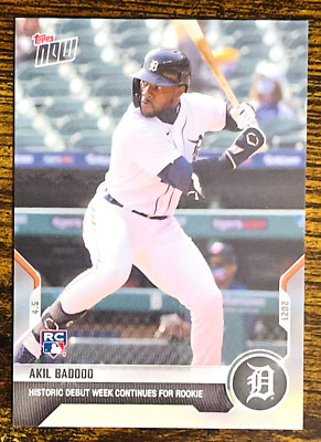 2021 TOPPS NOW AKIL BADDOO HISTORIC DEBUT DETROIT TIGERS RC #33 | eBay