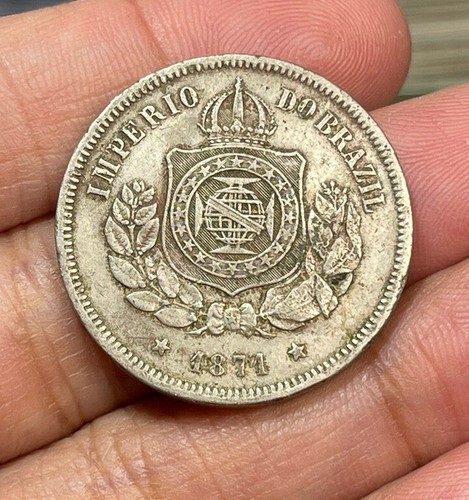 1871 Brazil 100 Reis Coin High Value | eBay
