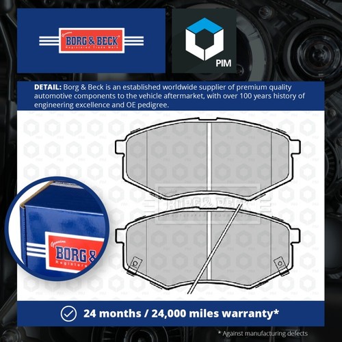Brake Pads Set Front BBP2368 Borg & Beck 581011KA00 581011PA00 ...