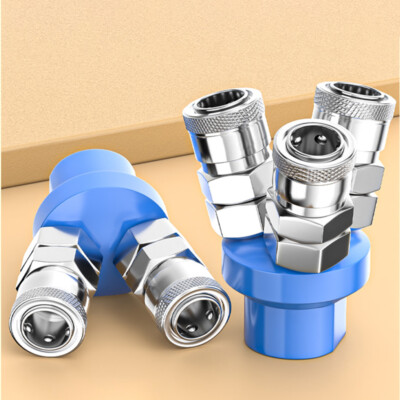 Iron C-Type Quick Connector Quick Disconnect Air Hose Fitting Connect 2 ...