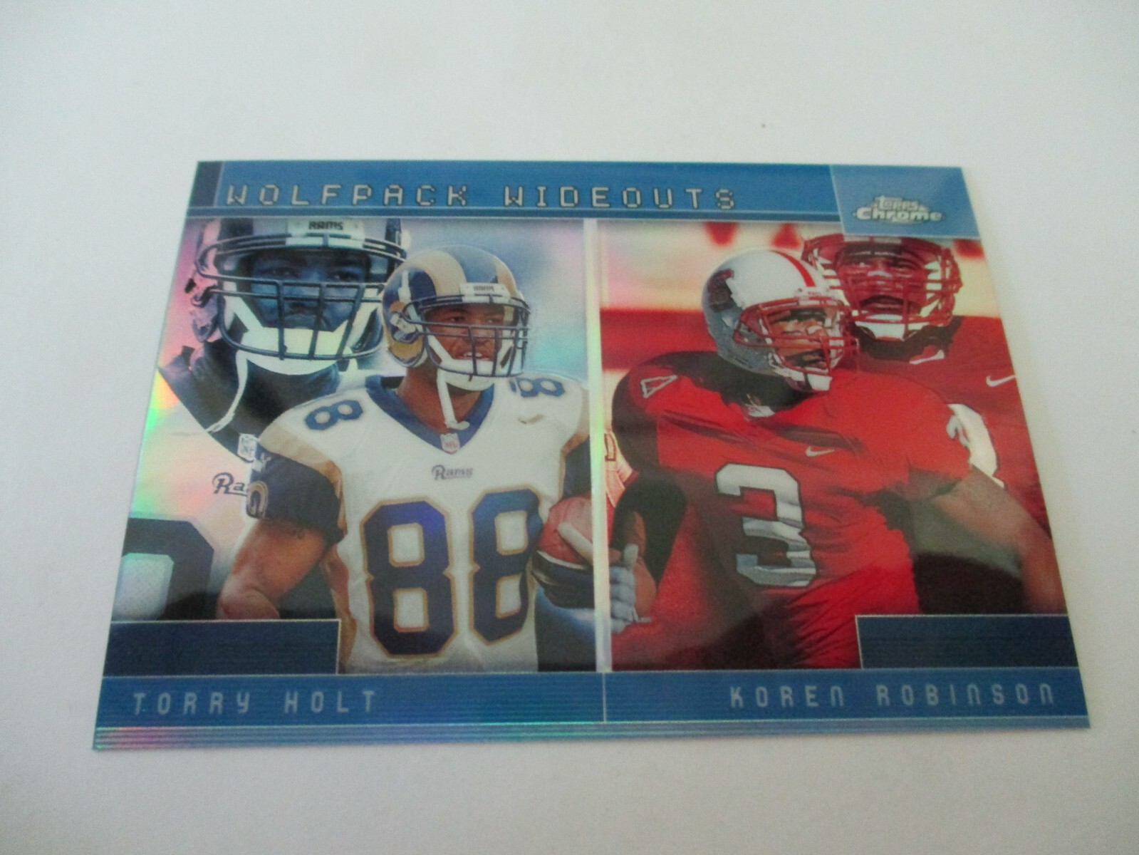 2001 Topps Chrome Wolfpack Wideouts Refractor Torry Holt, Koren ...