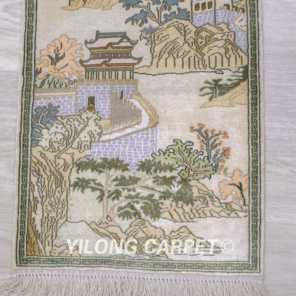 2x1ft The Great Wall Tapestry Area Rugs Handmade Home Silk Carpets 032H ...