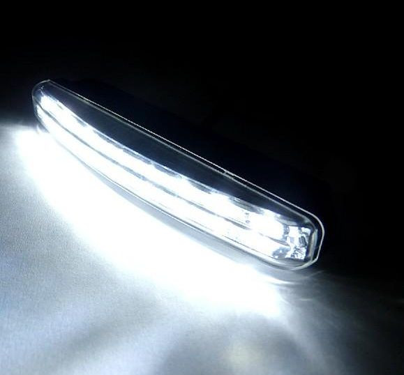 White LED Car DRL Driving Daytime Running Fog Light Bumper Lamps n For ...
