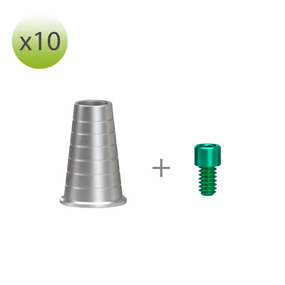 x 10 CAD/CAM Ti-Base Non Engaging Conical Abutment J DENTALCARE JD ...
