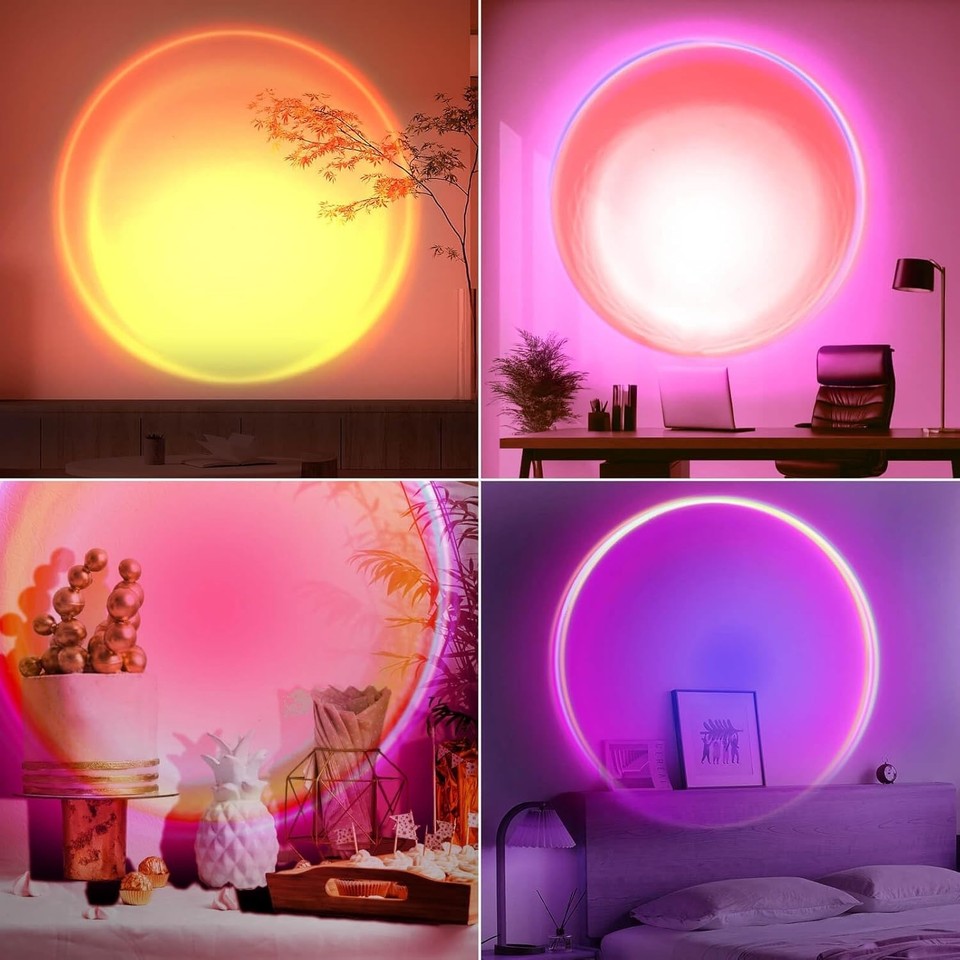 Sunset Lamp Projection - 16 Colour | Sunset Light with 24Keys Remote ...