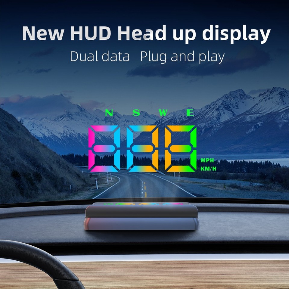 Universal Car HUD Head Up Display With GPS Speedometer For All Vehicles ...