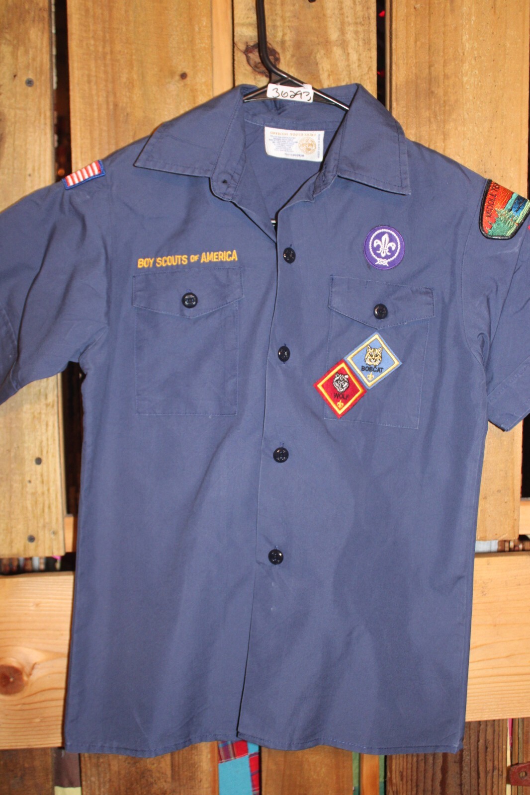 Boy Scouts of America Uniform Youth Shirt Medium Blue Cub | eBay