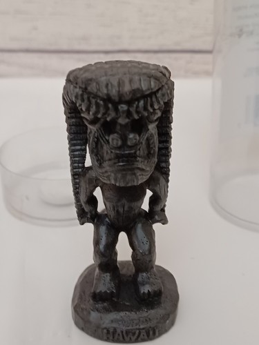 Vintage 3" Tiki Figurine KC Co. LTD Hapa Wood Lucky HEIAU/Temple Image ...