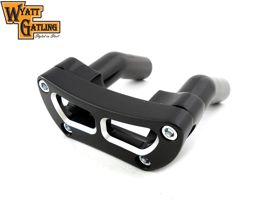 Cutout Riser Top Clamp Shovelhead EVO TC Dyna Ironhead Sportster Black ...