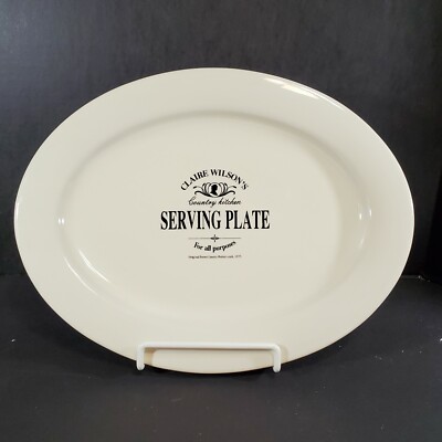 Claire Wilsons Country Kitchen 14.5 Inch B/W Serving Plate Forest ...