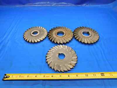 4 PCS SIDE MILLING CUTTERS OD RANGE FROM 4 3/4" - 5" PILOT DIA. 1" - 1 ...