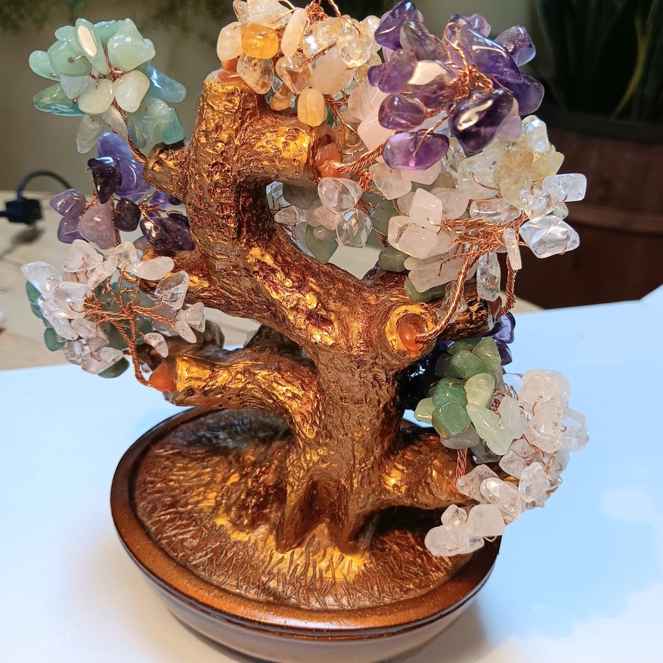 KALIFANO Multi-Gemstone Bonsai Tree of Life Sculpture | eBay