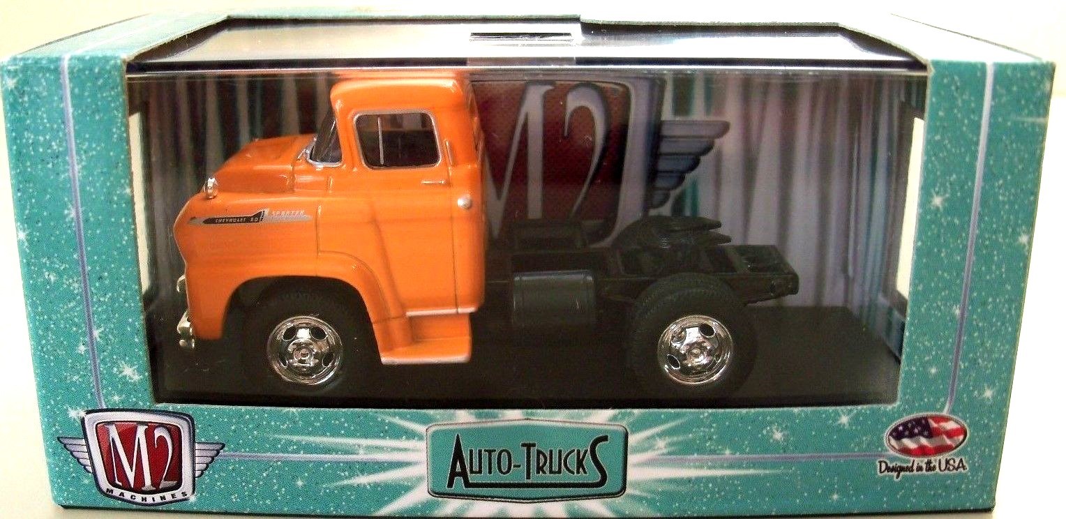 M2 AUTO-TRUCKS R15- ORANGE 1958 CHEVROLET LCF TRUCK / TRACTOR - 1/64 ...