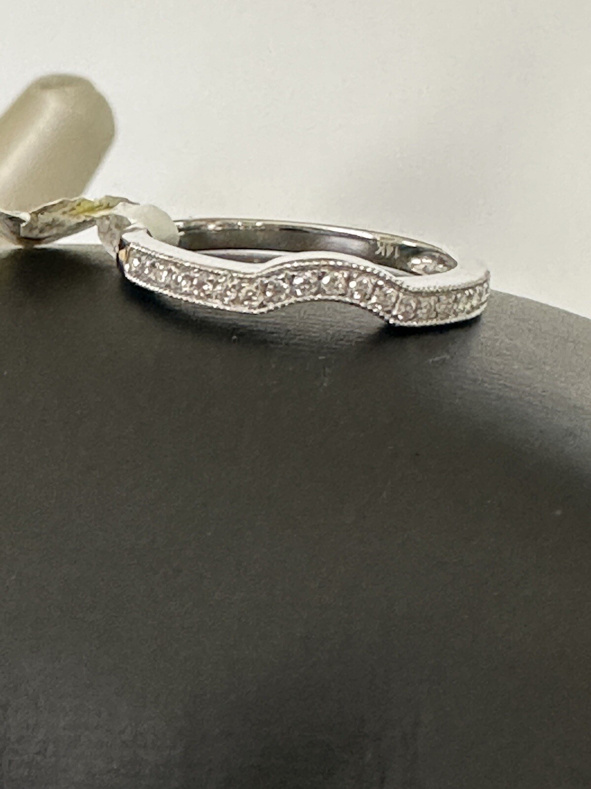 14KT.Solid W/Gold Slider Band with Diamonds, size 7. | eBay