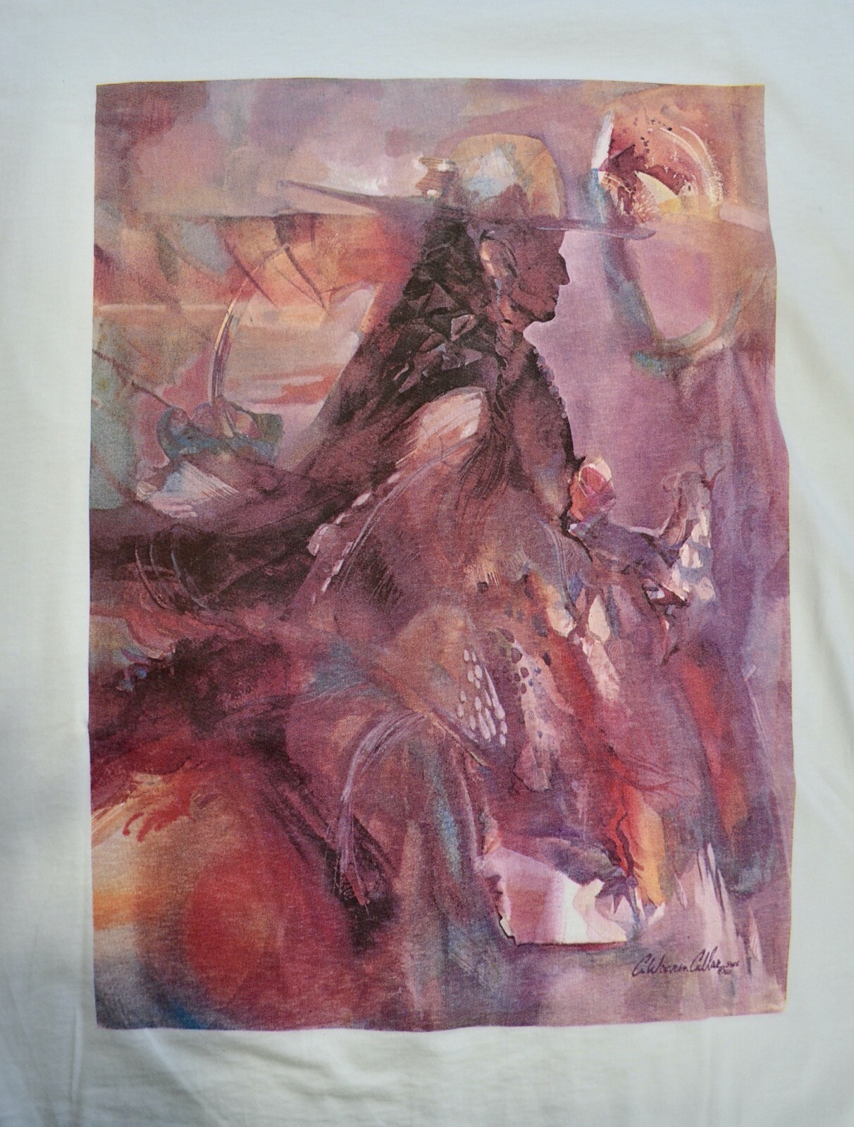 NOS Jerzees RARE C. Warren Cullar Magic Man Painting Art Print Large T ...