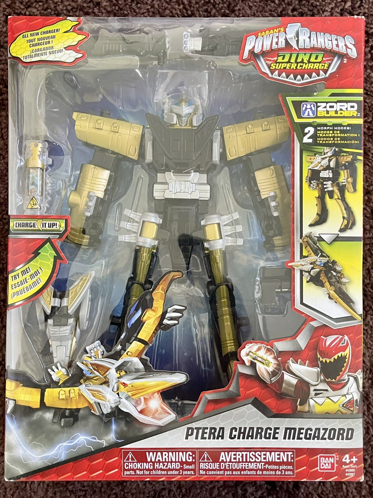 [NEW] NRFB Power Rangers Dino Charge Ptera Charge Megazord Morph Zord ...