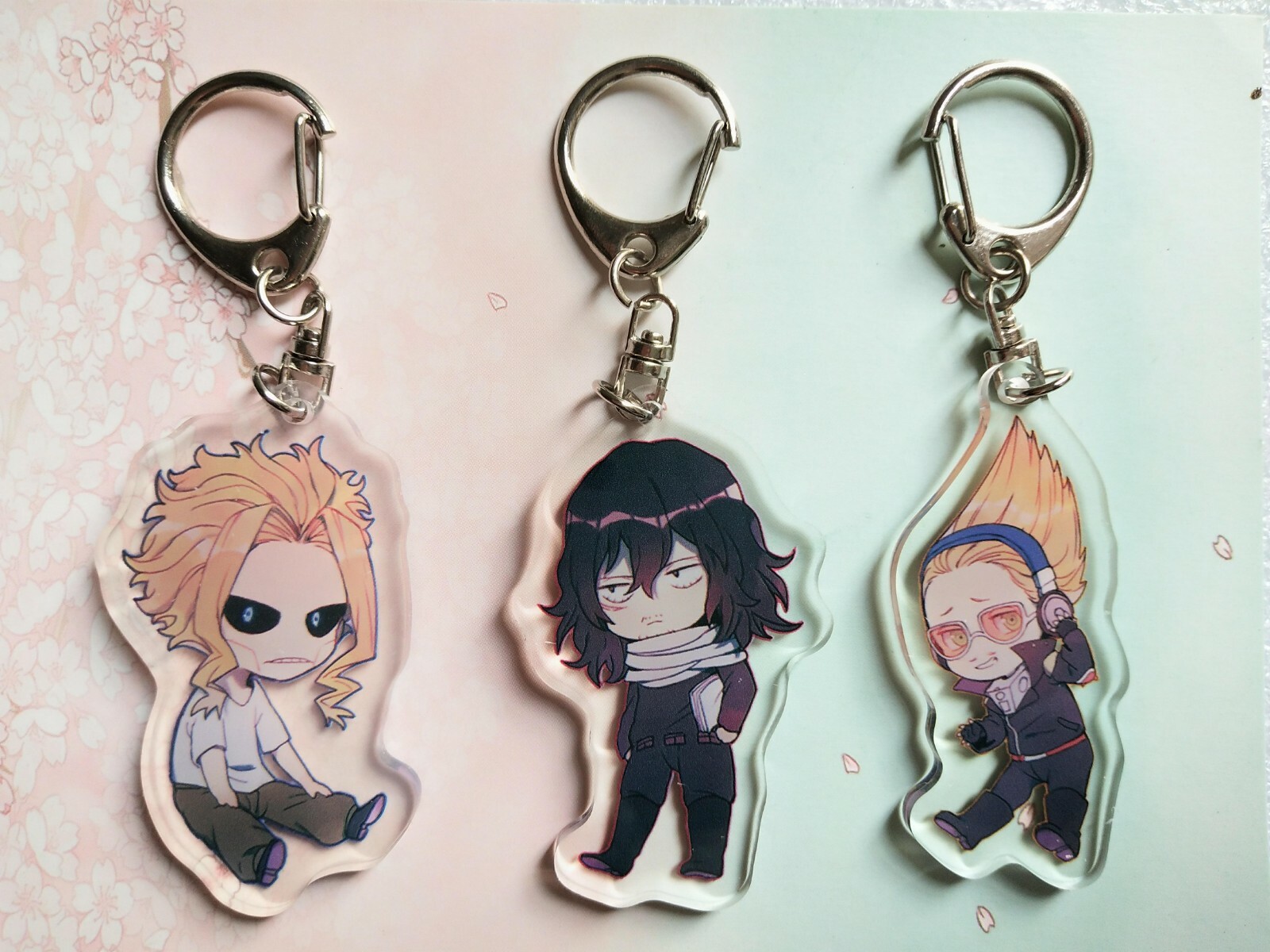 My Hero Academia Shota Aizawa All Might Present mic Acrylic Keyring ...