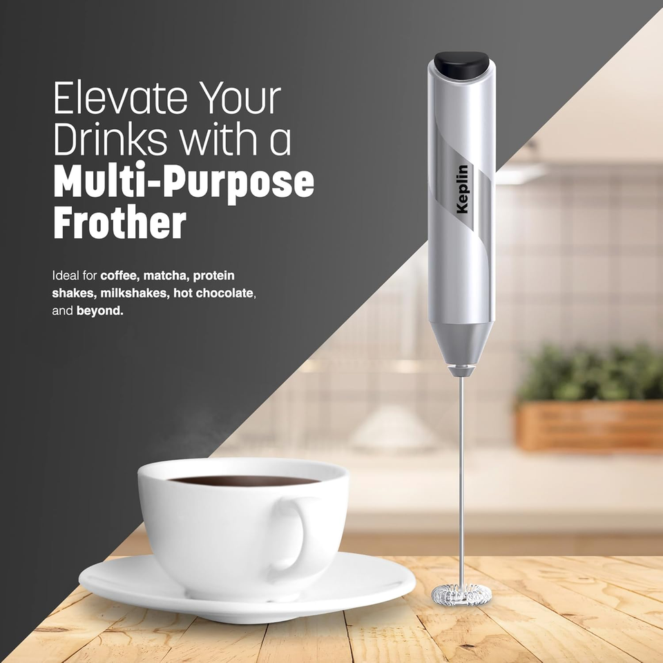 Milk Coffee Frother Whisk Egg Beater Handheld Frappe Mixer Battery ...