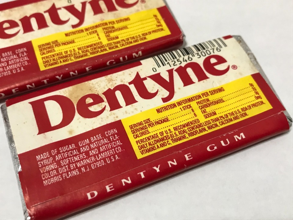 Vintage 1980's Dentyne Chewing Gum Pack X 2 - NOS - Prop Pack of Gum | eBay