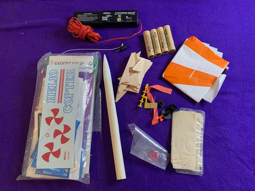 Estes Rocket Model parts lot, launcher and engines | eBay