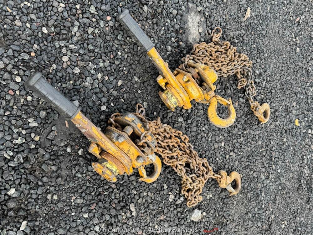 Lot of (2) Kito L5LB008-10B 3/4 Ton Industrial Lever Chain Hoist ...