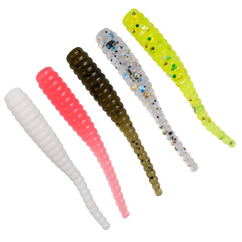 10pcs 35mm 0.3g Lua Root Fishing Soft Bait Threaded Soft Bait Mini Soft ...