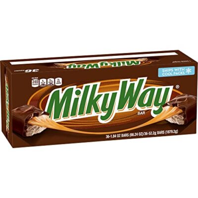 MILKY WAY Candy Milk Chocolate Bars Bulk Pack, Full Size, 1.84 oz Pack ...