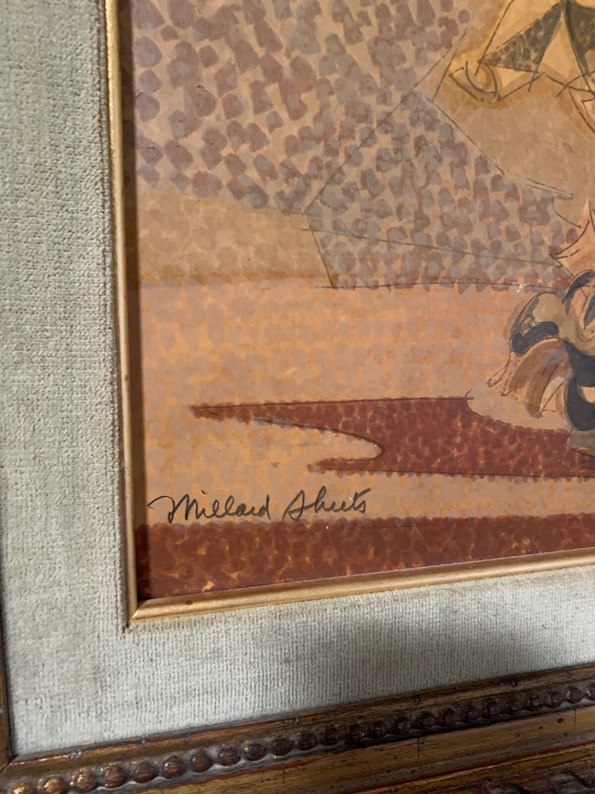Millard Sheets Signed Serigraph Evening San Xavier Framed 1950s Rare ...