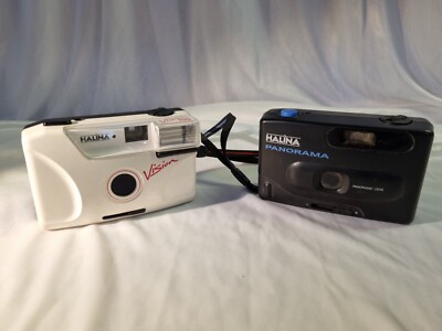 HALINA VISION 100 Camera & Halina Panorama. Point & Shoot 35mm Cameras ...
