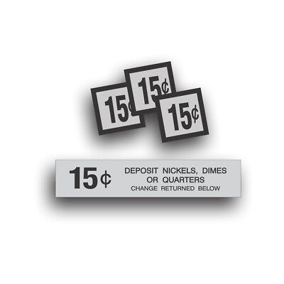 Vending Machine Soda Pop Coin Change Slot Decal Fits Choice Vend CVC 15 ...
