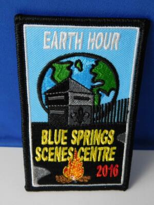 BOY SCOUTS CANADA PATCH BLUE SPRINGS SCENES CENTRE EARTH HOUR 2016 ...