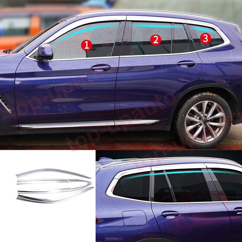 Car Window Vent Visor Chrome Shade Sun Rain Deflector Guard For BMW X3 2018-2022 | eBay
