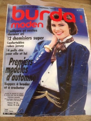 MAGAZINE BURDA MODEN TAILLEURS ET VESTES DERNIER CRI 08/1986 | eBay