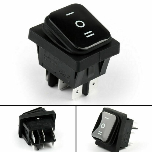 RLEIL RL2-203 Waterproof IP65 Boat Car Rocker Switch 6Pin ON-Off-ON 125 ...