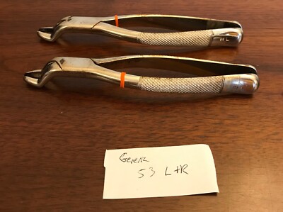 2 Extracting Forceps 53L+53R Dental Surgical Instruments (READ Below ...