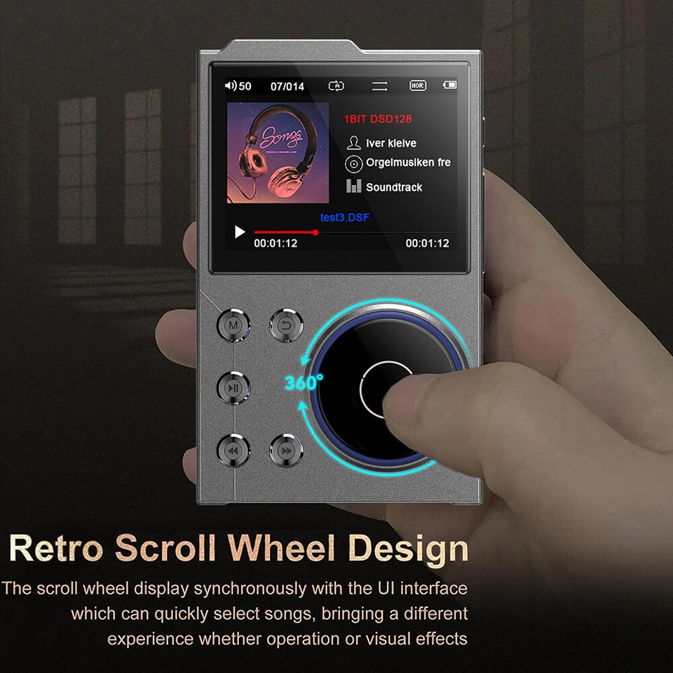 MP3 Player Bluetooth Lossless DSD High Resolution Digital Audio Hi-Fi ...