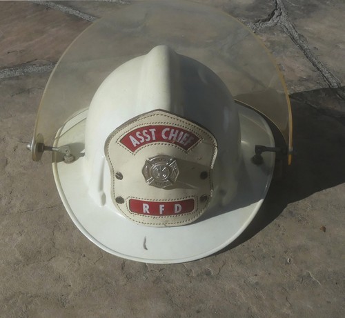 Vintage MSA Assistant Fire Chief Helmet with Badge | eBay
