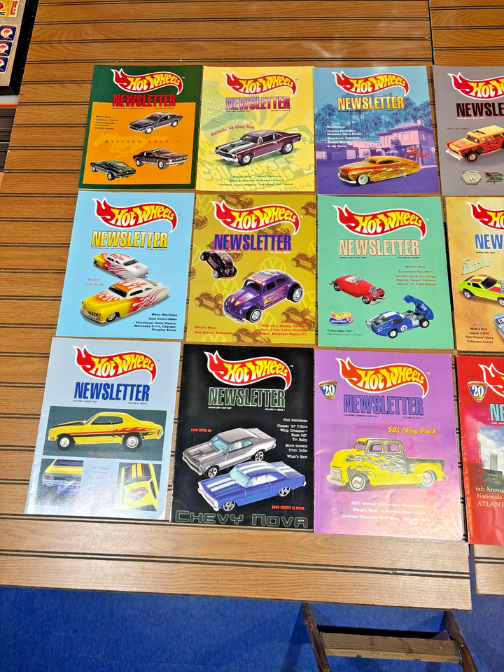 18 Original HOT WHEELS NEWSLETTERS * Covers Only * Great Pics of ...