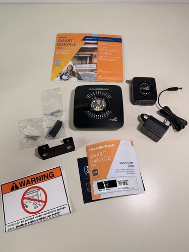 Chamberlain MyQ Smart Garage Hub Black Universal Apple Google Key | eBay