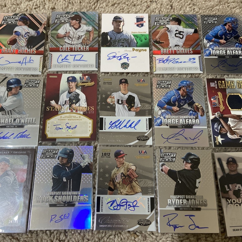 30 Card MLB Auto Logo Patch Rc Rookie Gold Refractor Lot /5 /10 ...