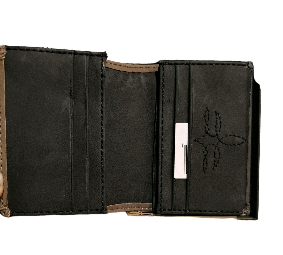 Justin Front Pocket Wallet Genuine Leather RFID New in Box Western ...