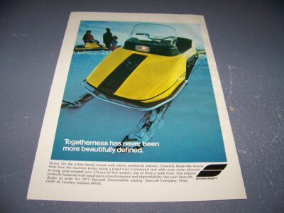 1971 STARCRAFT & YAMAHA SNOWMOBILES ..2-PAGE ORIGINAL SALES AD.. (225W ...
